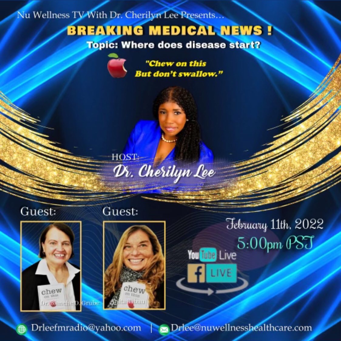 Nu Wellness TV With Dr. Cherilyn Lee Hosts Dr. Blanche Grube & Anita ...